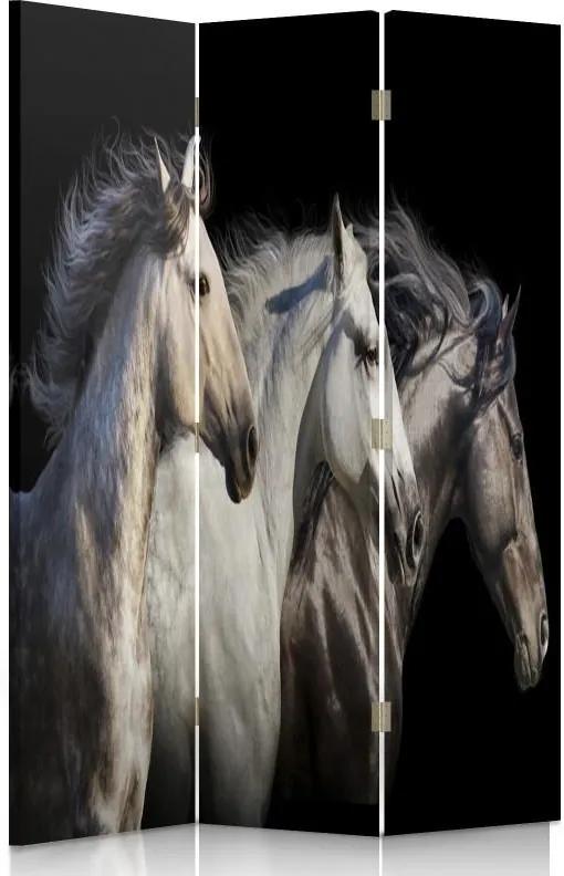 Paraván - Three Horses | trojdílný | jednostranný 110x150 cm