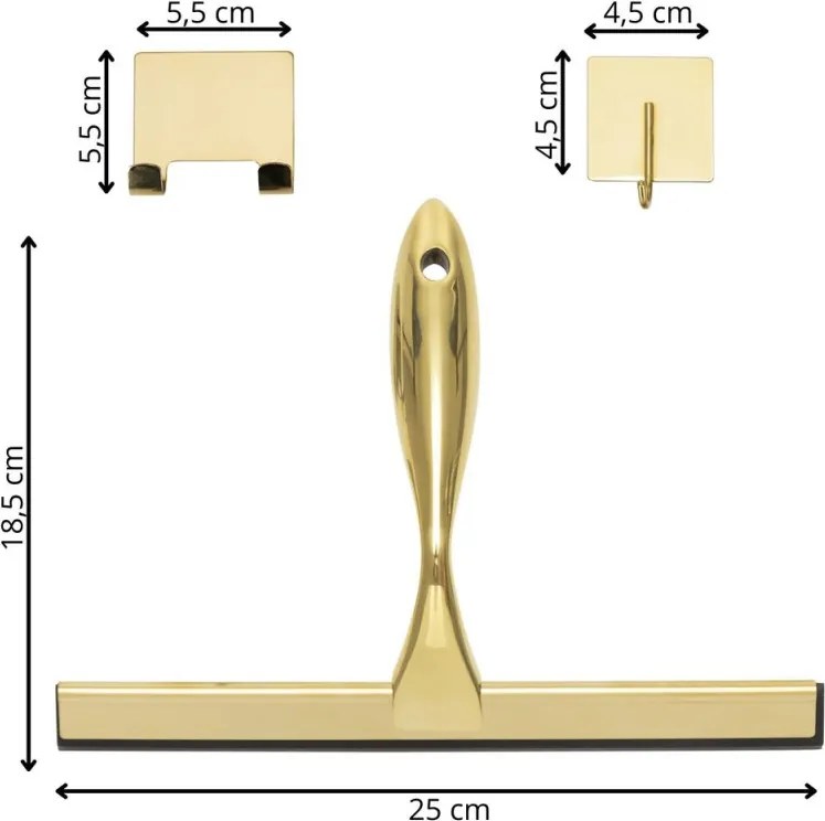 Stěrka do koupelny SPRINGOS HA1114 zlatá