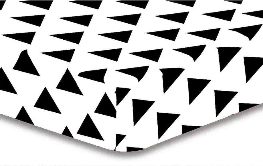 Prostěradlo z mikrovlákna DecoKing Hypnosis Triangles Elena, 90 x 200 cm