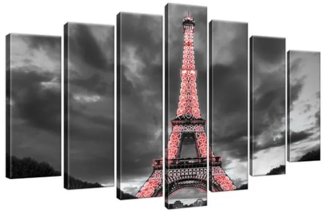 Tištěný obraz Červená Eiffelova věž 140x80cm 926A_7B