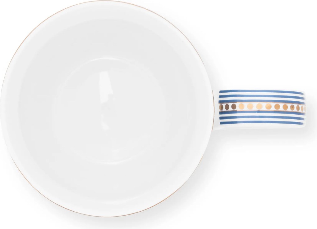 Pip Studio Flower Festival hrnek XL 440ml, červeno-modrý (hrnek z tenkostěnného porcelánu)