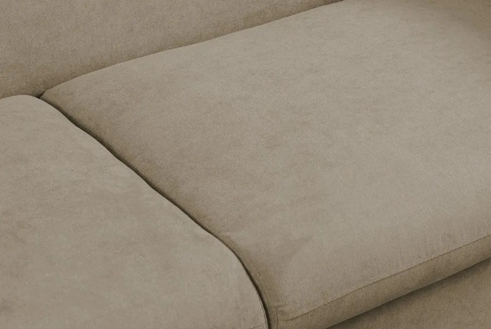 Rohová sedací souprava Viera, světle béžová látka, pravý roh