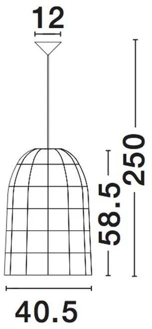 Nova Luce Závěsné svítidlo AURORA, ratan, E27 1x12W Barva: Hnědá