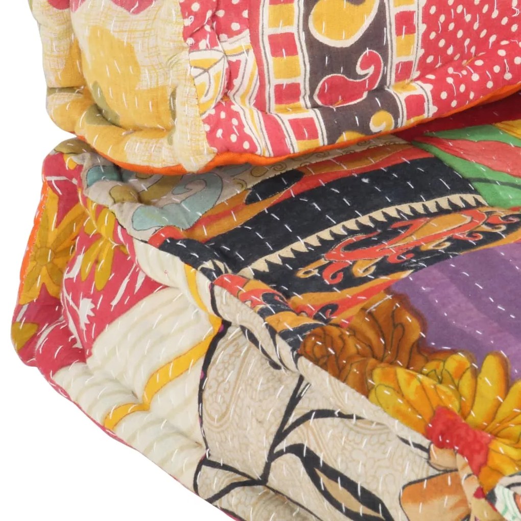 Poduška Na Pohovku Z Palet Vícebarevná Textil Patchwork