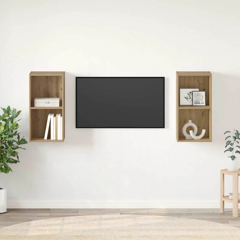Sestava TV skříněk 2 ks Artisanový dub Kompozitní dřevo 3393557