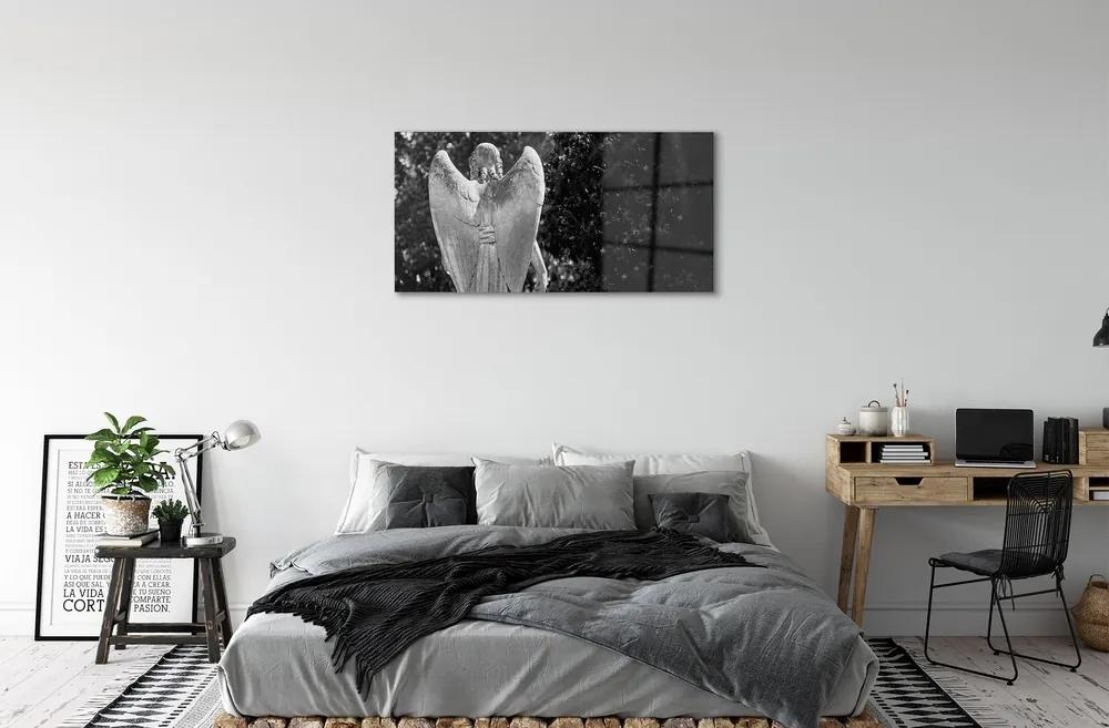 Obraz na skle Anděl křídla strom 120x60 cm