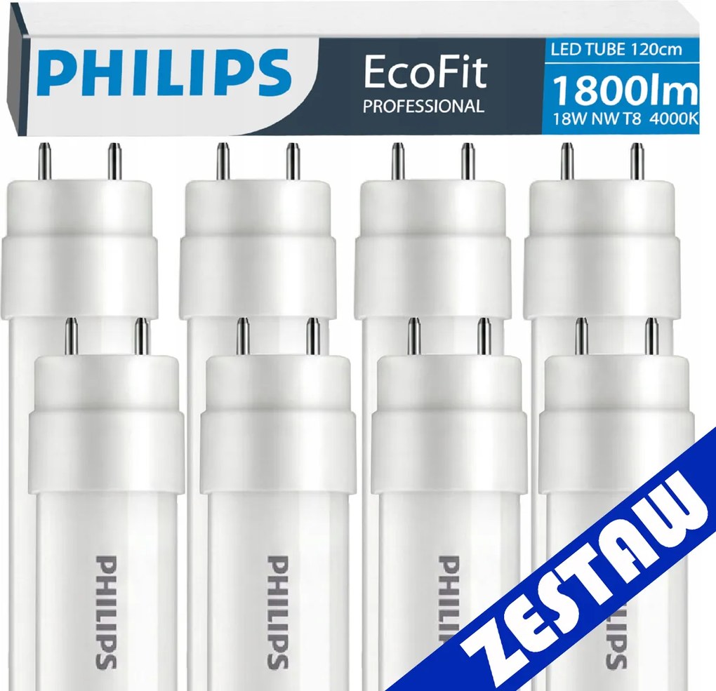 SADA 8 LED trubic Philips 120 cm 17,5W 1800 lm 4000 K 30 000 h EcoFit