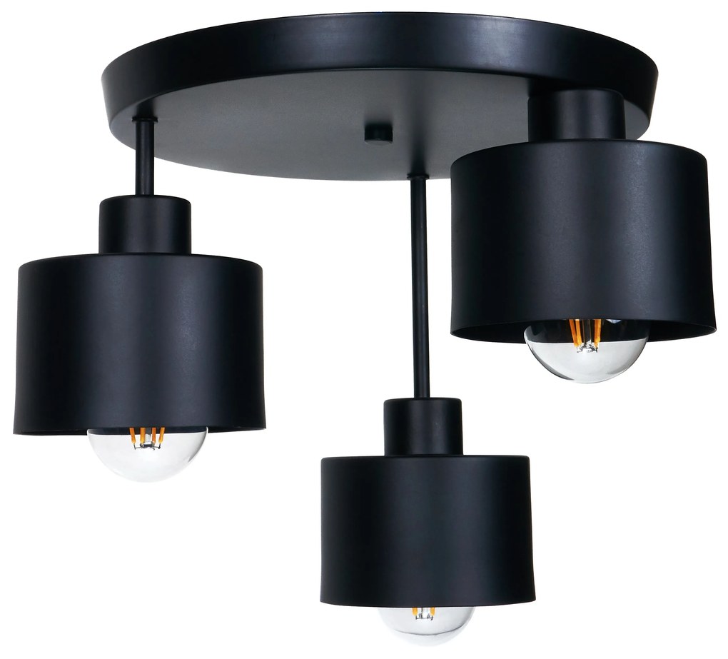 LED stropní svítidlo B7124 - 3xE27 - černé