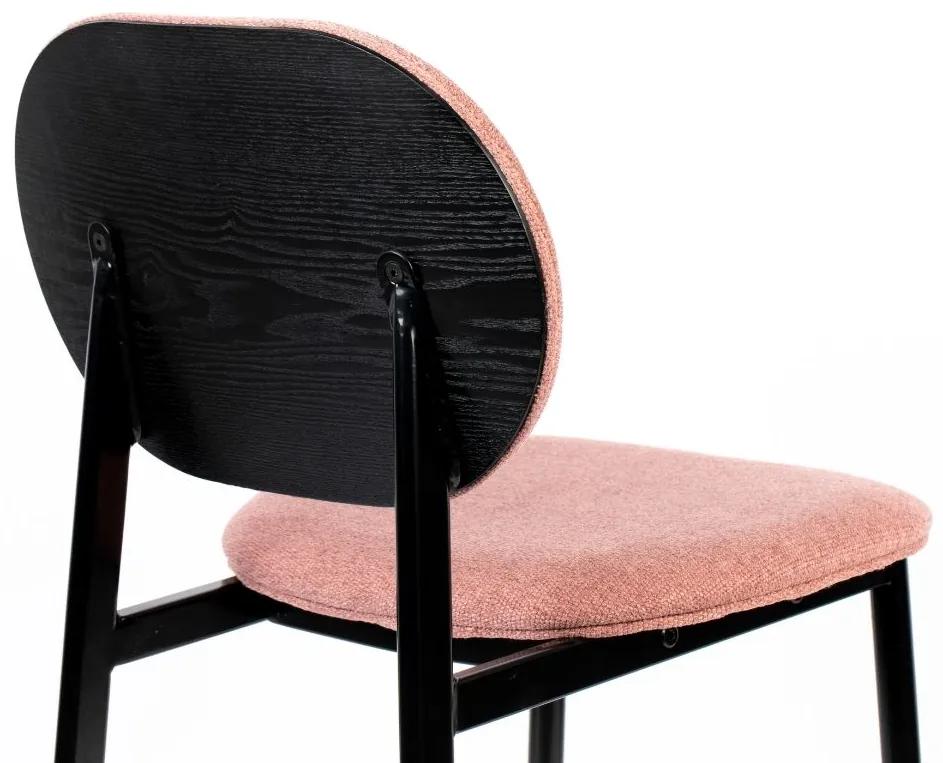 Růžová látková barová židle ZUIVER SPIKE 65 cm
