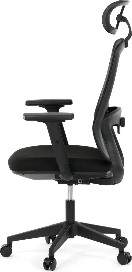 Kancelářská ergonomická židle NOKA — síť / látka, černá