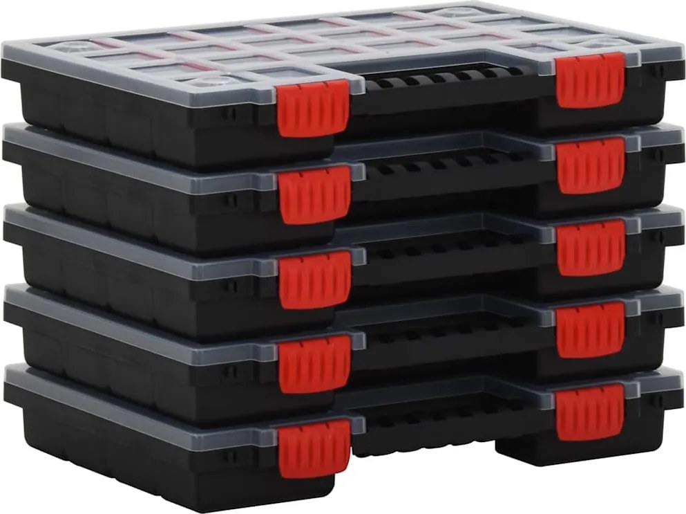 Organizéry na součástky 10 ks 34,5 x 25 x 5 cm polypropylen 3106443