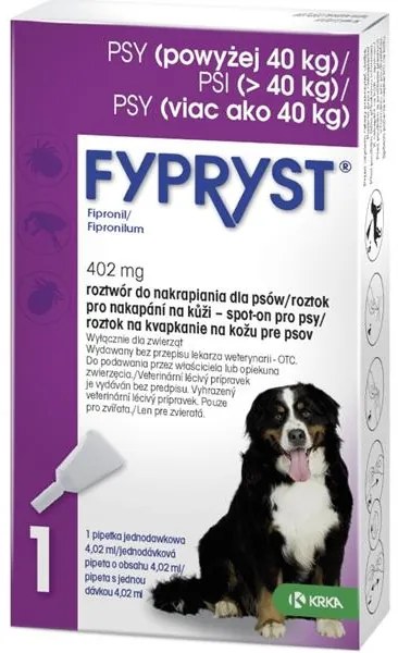 Fypryst spot on a.u.v. XL (pes nad 40kg) sol 1x4,02 ml