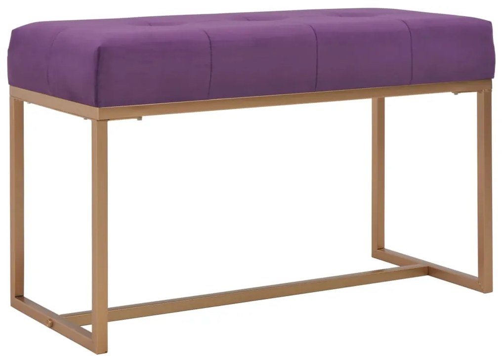 Lavice 80 cm fialová sametová 247557