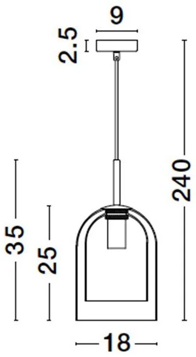 Nova Luce Závěsné svítidlo VELOR dvouvrstvé kouřové sklo E27 1x12W