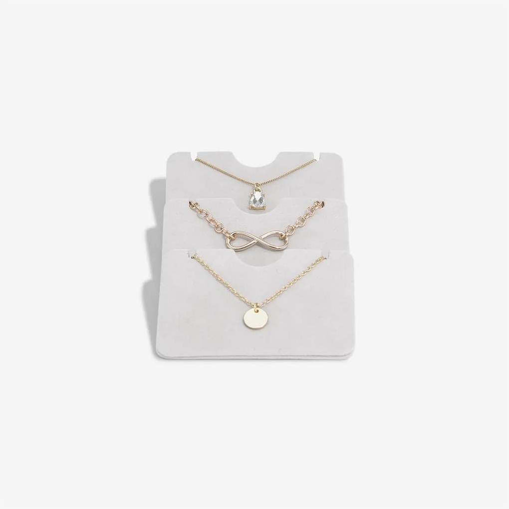Sada vložek na řetízky do boxu na šperky Stackers Pendant Necklace Accessory Set of 3 | šedá 75918