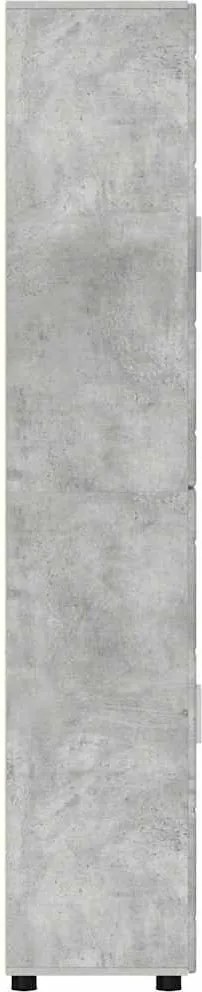 Vysoký bufet FLORIN 60 x 35 x 182 cm Betonově šedá 3397907