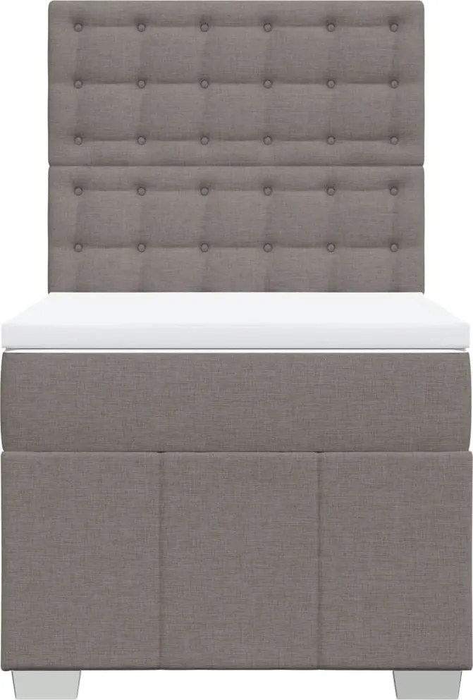 Box spring postel s matrací taupe 100 x 200 cm textil 3293897