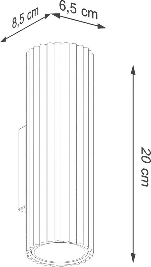 Taupe kovové nástěnné svítidlo ø 6,5 cm Gleam – Sollux