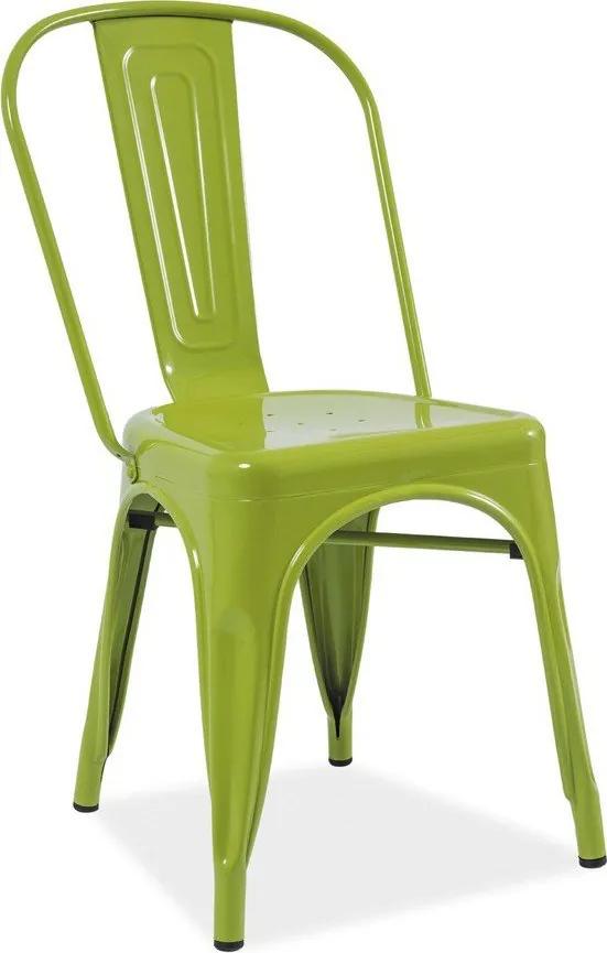 Casarredo Jídelní kovová židle LOFT zelená