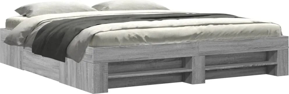 Rám postele bez matrace Grey Sonoma 180x200cm kompozitní dřevo 3295455