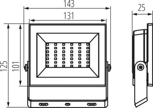 LED reflektor Kanlux Miledo GRUN NV LED-30-B 30W neutrální bílá 31392