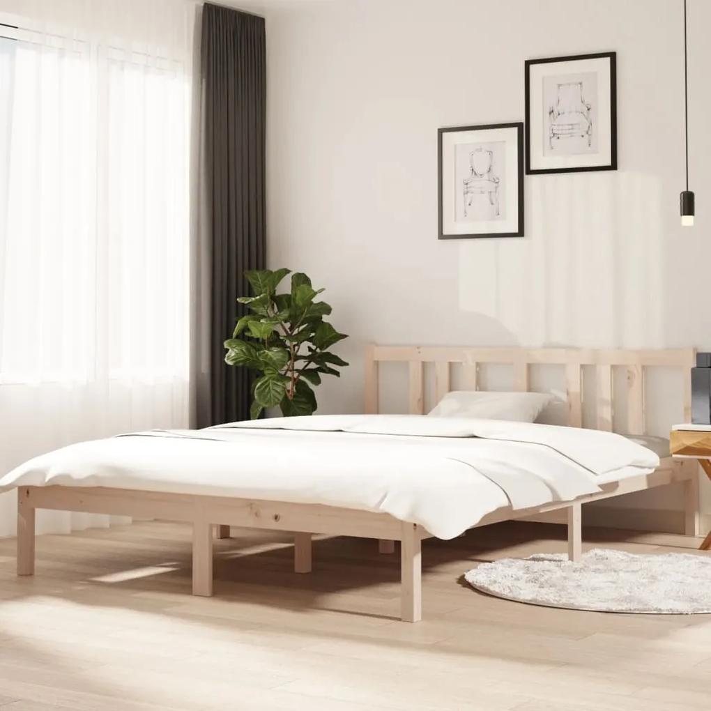 Rám postele masivní dřevo 140 x 200 cm - Default Title