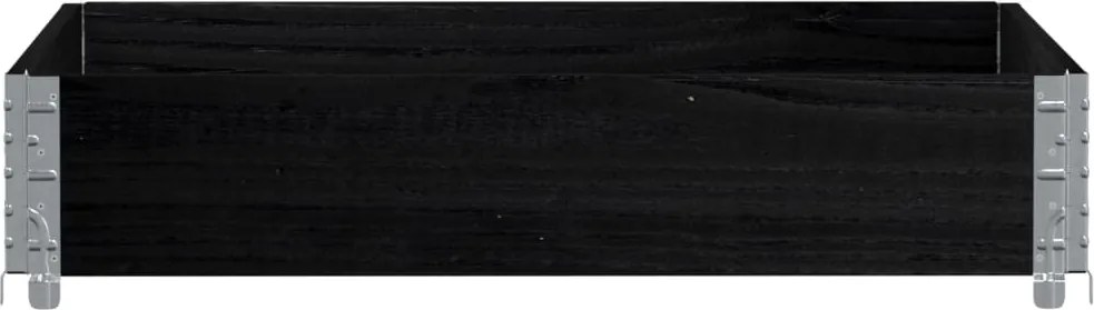 Zahradní truhlík černý 100 x 100 cm masivní borové dřevo 3295396