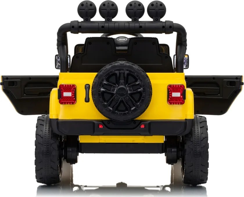 LEAN CARS Akumulátorové vozidlo Jeep Rubicon DK-JWR558 24 V, žluté