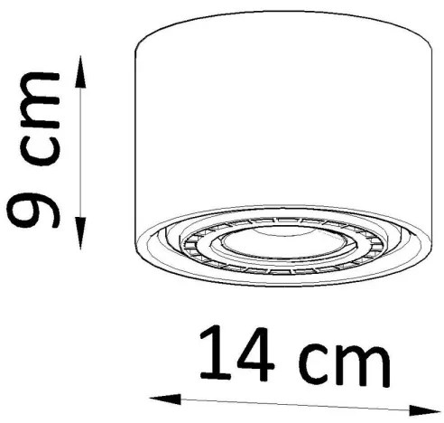 Sollux SL.0881 - Stropní svítidlo BASIC AR111 1xGU10/40W/230V beton