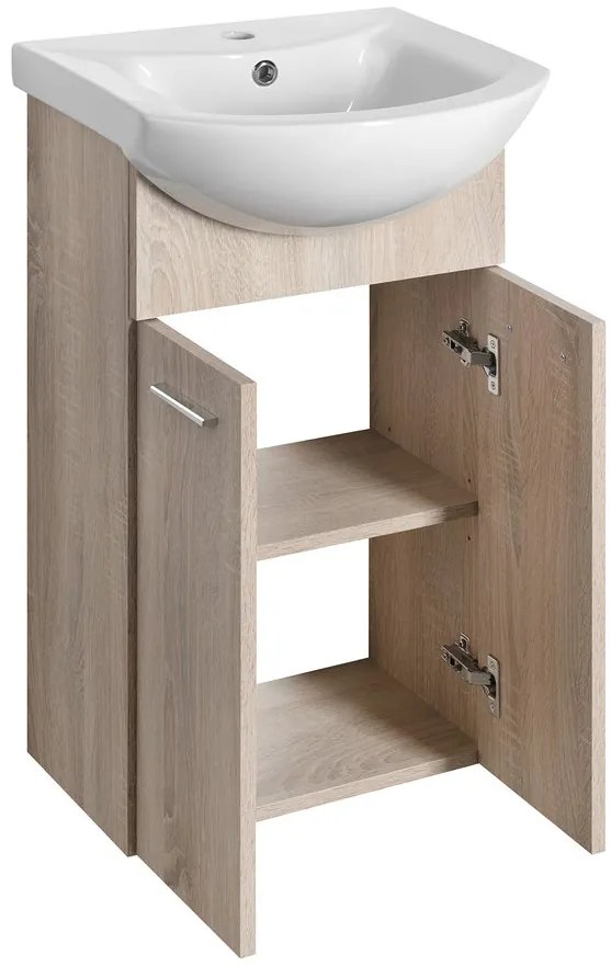 Aqualine ZOJA umyvadlová skříňka 42 x 74 x 25 cm dub platin 51144