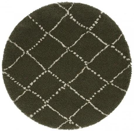Mint Rugs - Hanse Home koberce Kusový koberec Allure 104404 Olive/Green Zelená - 120x120 (průměr) kruh cm