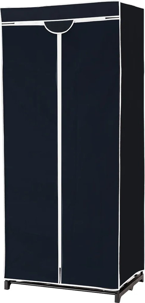 Costway Barevná šatní skříň látková s šatní tyčí – 75 × 50 × 170 cm, šedá