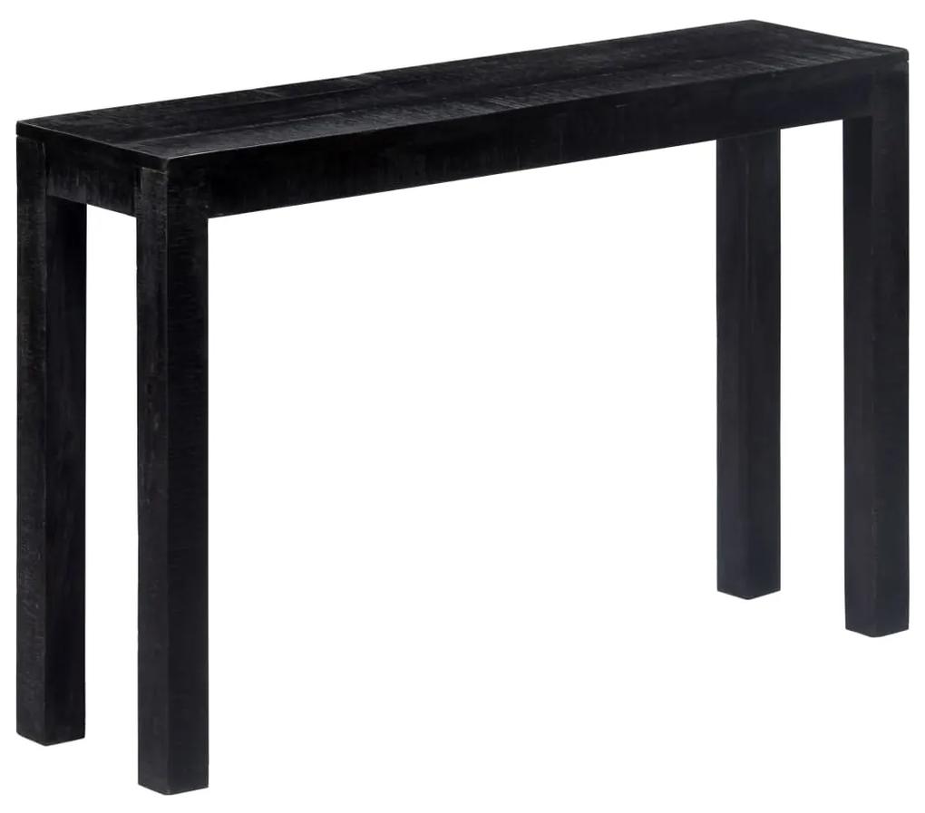 247992 vidaXL Konzolový stolek černý 118 x 30 x 76 cm masivní mangovník