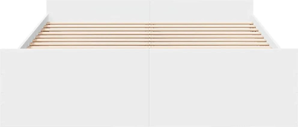Rám postele se zásuvkami bílý 150 x 200 cm kompozitní dřevo 3280286