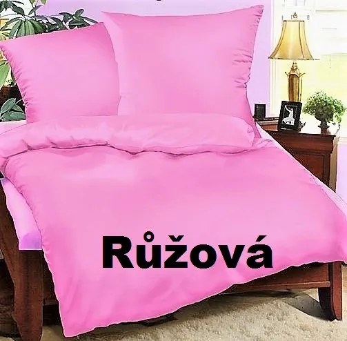 Veratex Krepové povlečení prodloužené  70x90 + 140x220 cm (růžové)