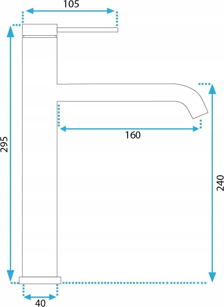 Rea Clif, vysoká umyvadlová baterie h-295, měděná matná, REA-B2088