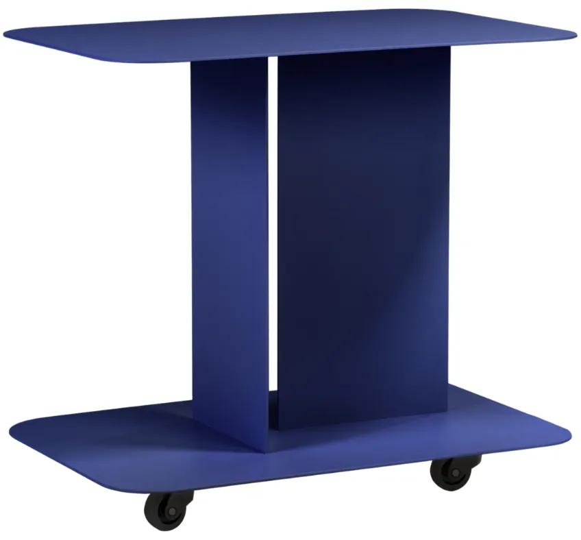 OnaDnes -20% noo.ma Modrý kovový odkládací stolek Ho 60 x 40 cm
