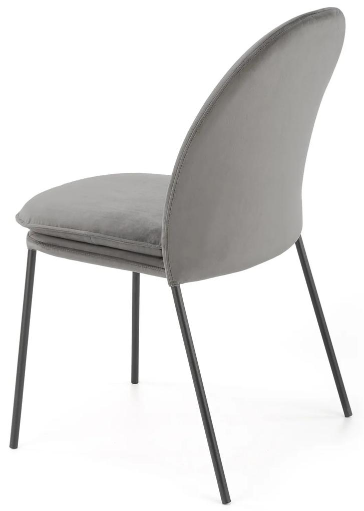 Jídelní židle Kemis (šedá + černá). 1028096