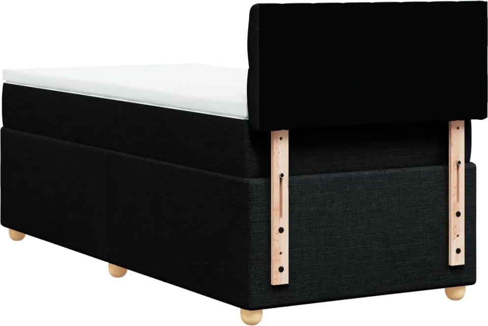 Box spring postel s matrací černá 100 x 200 cm textil 3286600