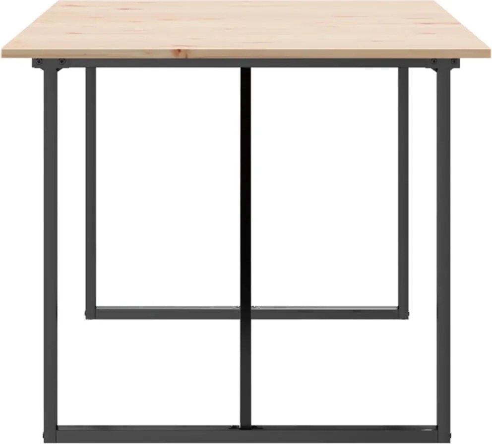 Jídelní stůl s O rámem 180 x 90 x 75 cm borové dřevo a ocel 3282678