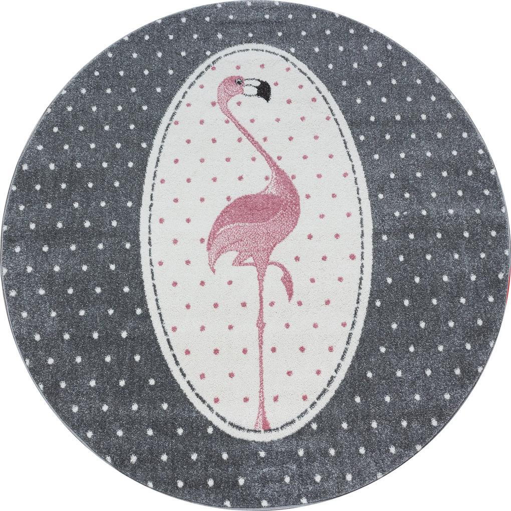 Ayyildiz koberce Dětský kusový koberec Kids 630 pink kruh ROZMĚR: 160x160 (průměr) kruh