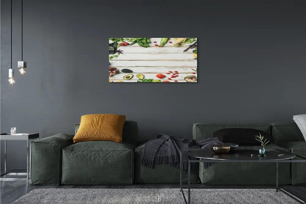 Obrazy na plátně Špenát Avokádo Corn 100x50 cm