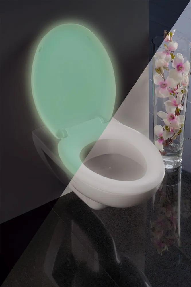 Svítící WC prkénko GLOW - Termoplast, bílé, WENKO (4008838806609)