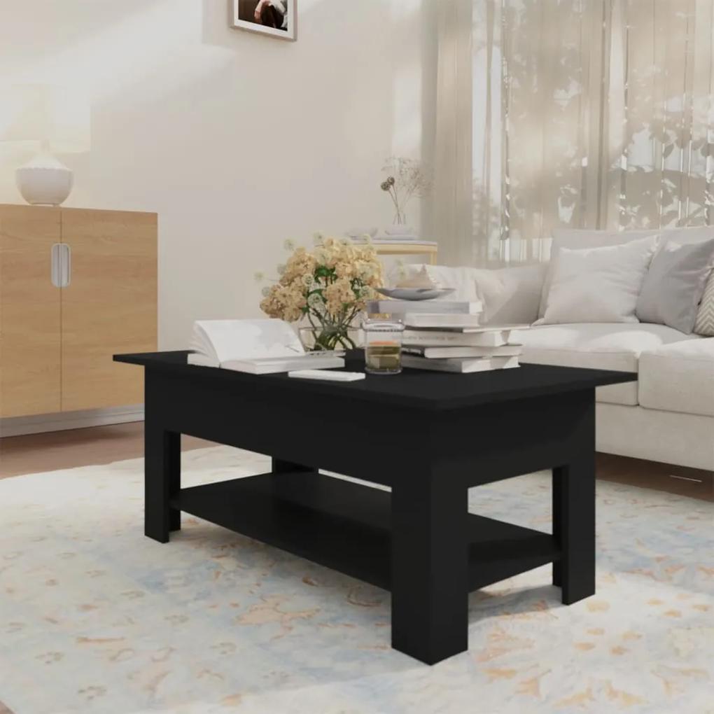 Konferenční stolek černý 102 x 55 x 42 cm kompozitní dřevo - Default Title