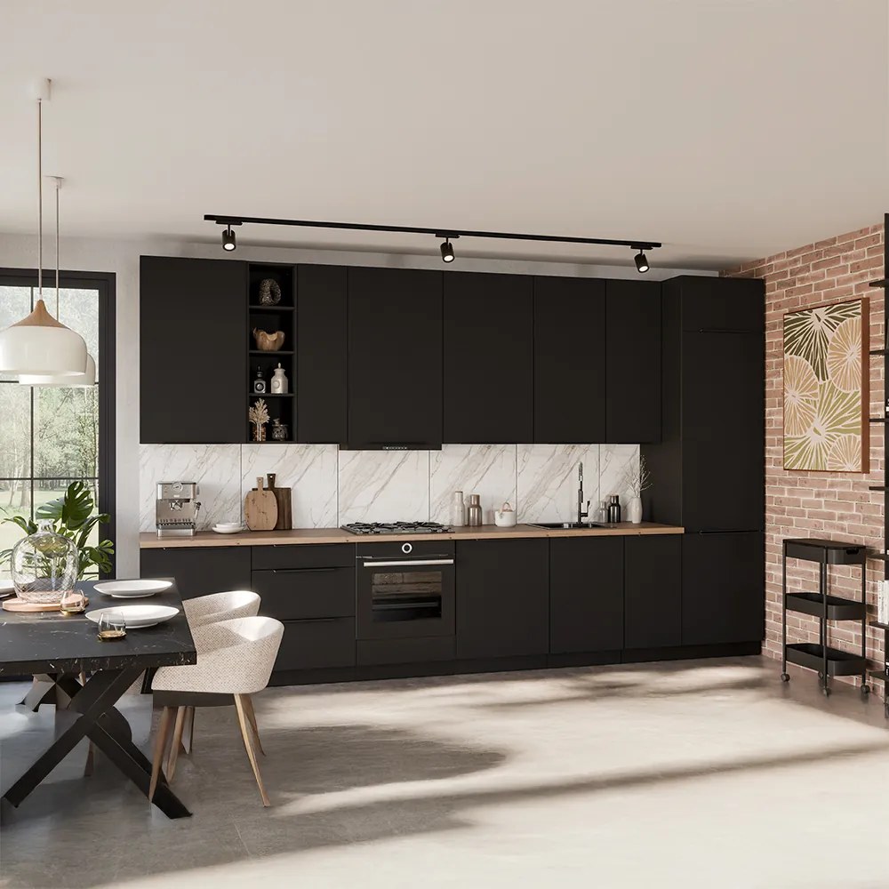 ARIA cc | dolní skříňka 80 ZL 1S dřezová | 80 cm | PREMIUM BOX | černá