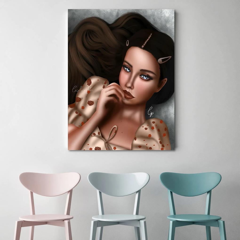 Gario Obraz na plátně Modrooká žena - Crislainy Reis Silva Rozměry: 40 x 60 cm