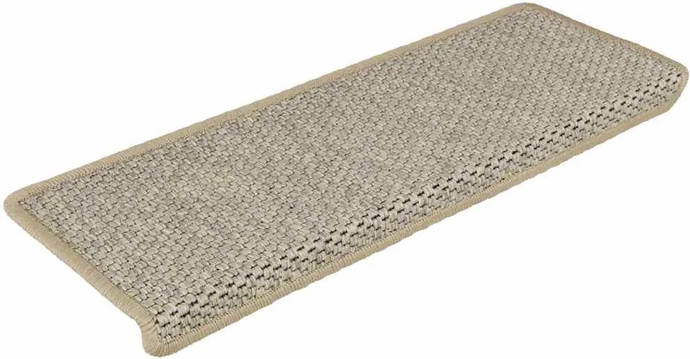 Samolepící nášlapy na schody vzhled sisal 15ks 65x21x4cm zelené 326887
