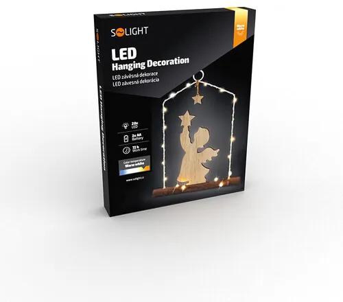 Solight LED závěsná dekorace - anděl, 20x LED, 2xAA