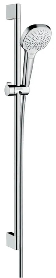 Hansgrohe Croma Select E, sprchová sada Multi EcoSmart 9 l/min se sprchovou tyčí 90 cm, bílá/chromová, HAN-26591400