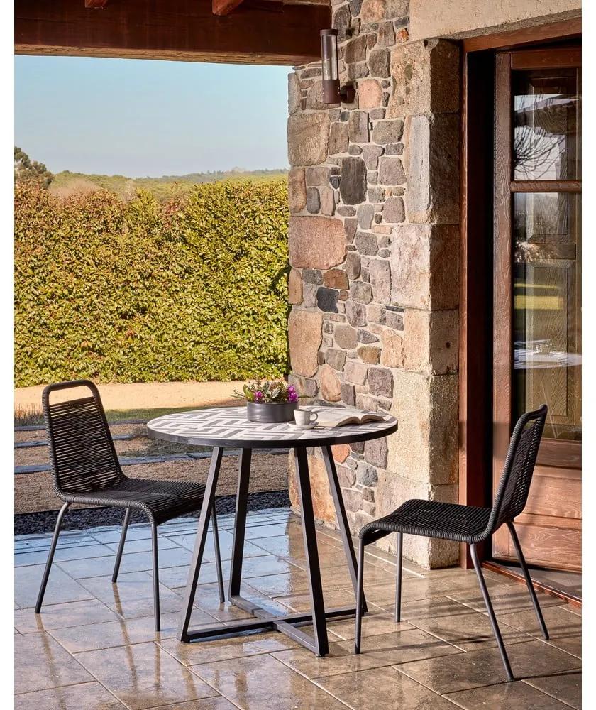 Zahradní jídelní stůl s keramickou deskou Kave Home Tella, ⌀ 90 cm